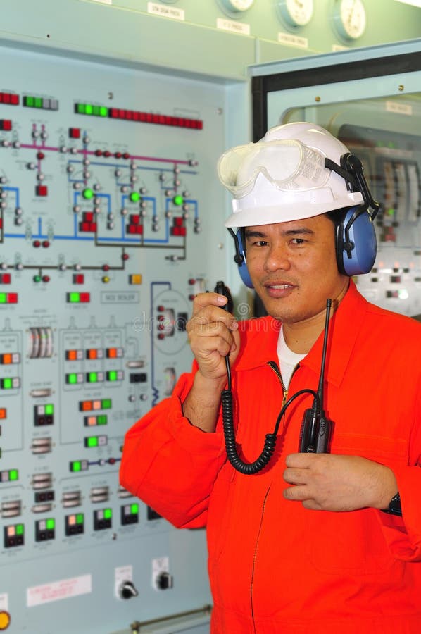 A shipping engineer stock photo. Image of phone, crane - 8412484