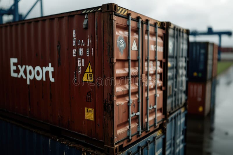 Shipping Export: Visual Representation of Container Marked Export ...