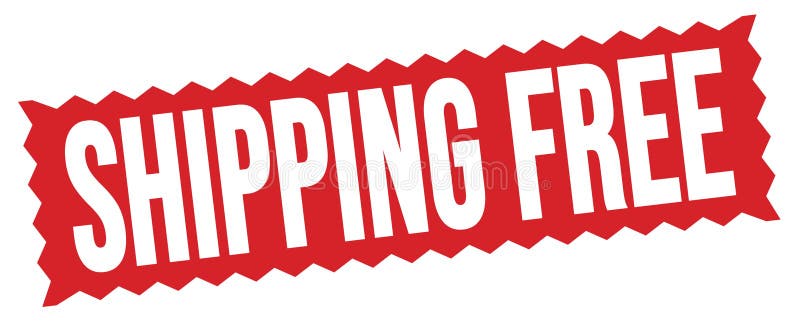 SHIPPING FREE Text Written on Red Stamp Sign Stock Illustration ...
