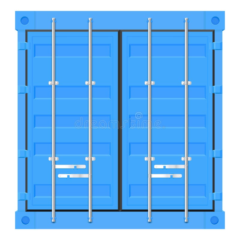 Shipping Freight Container. Blue Intermodal Container Stock Vector ...