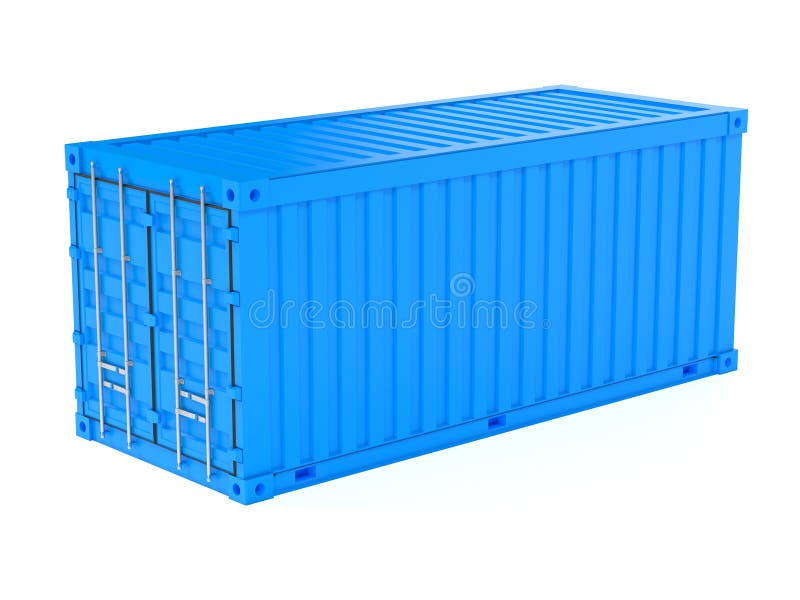 Shipping Freight Container. Colored Intermodal Containers Set Stock ...