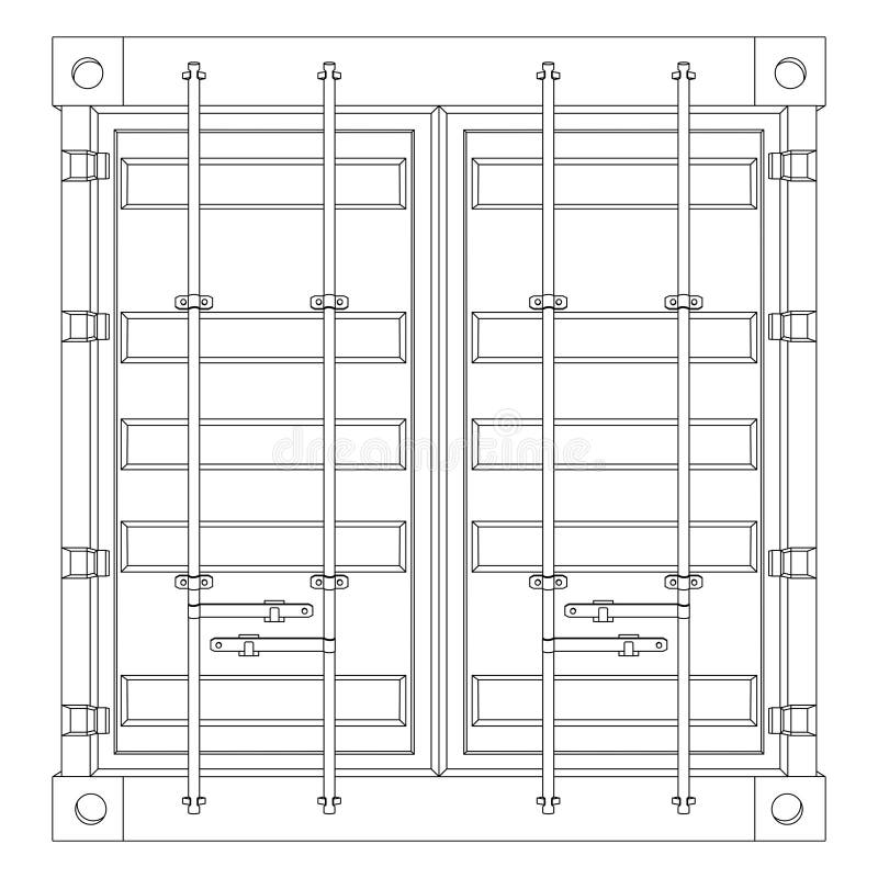 Container Outline and Filled Isolated Vector Icon that Can Be Easily ...