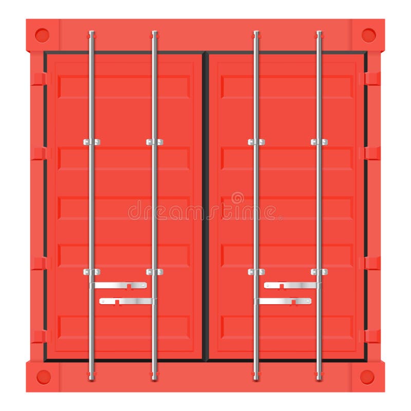 Shipping Freight Container. Red Intermodal Container Stock Vector ...