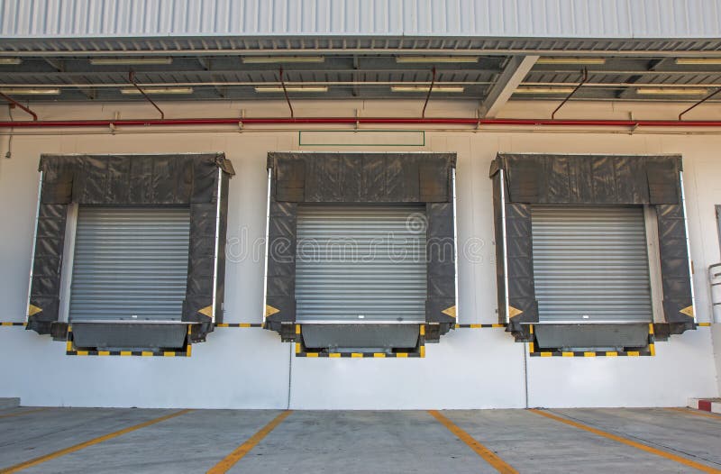 Two Shipping Gates stock image. Image of haul, garage - 33977519