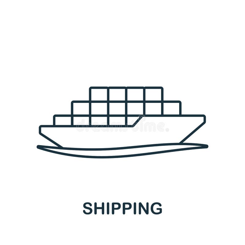 Shipping Icon. Line Simple Line Shipping Icon for Templates, Web Design ...
