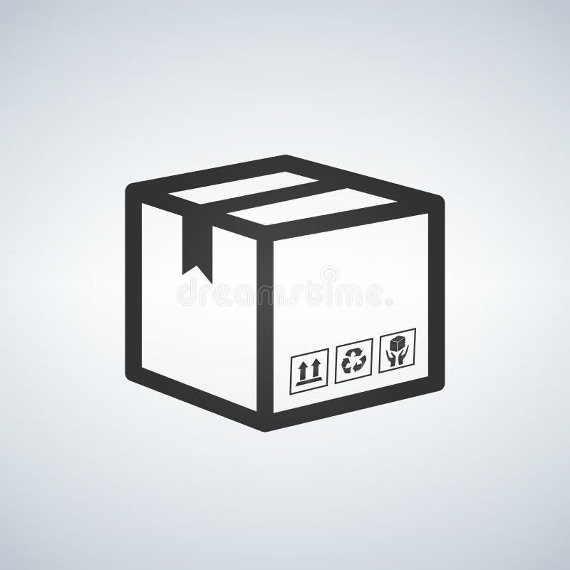 Shipping Icon. Package Box. Stock Illustration - Illustration of modern ...