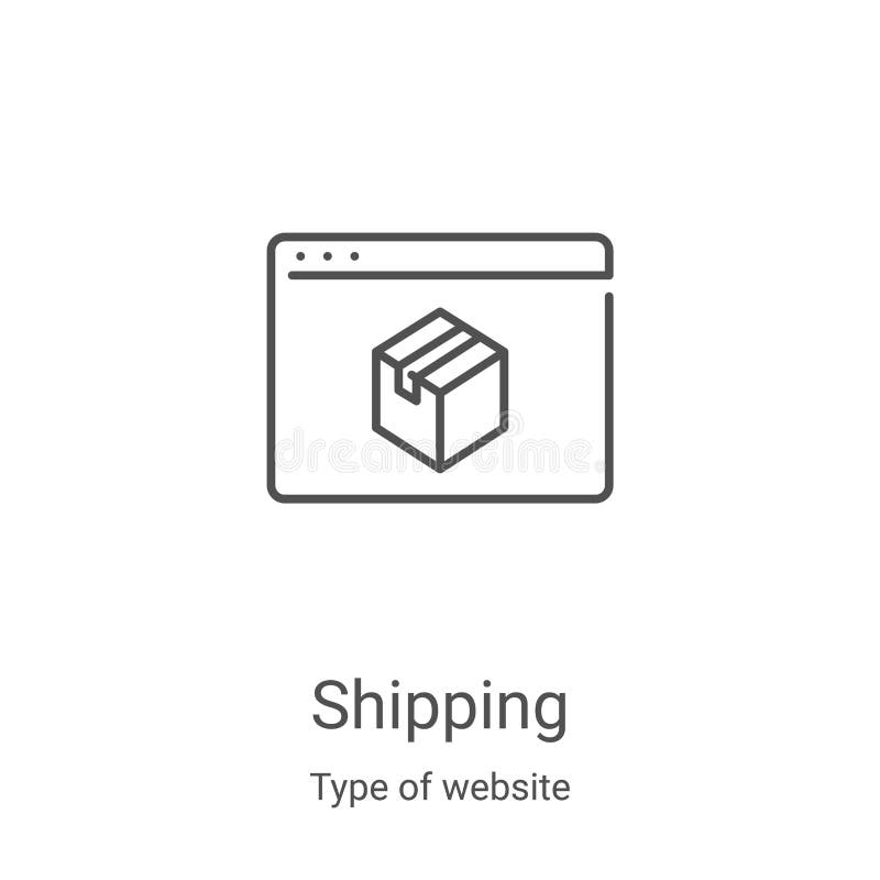 Shipping Icon Vector from Type of Website Collection. Thin Line ...