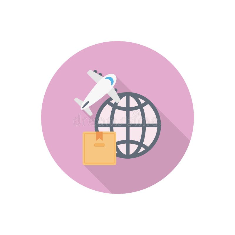 Shipping Vector Flat Color Icon Stock Vector - Illustration of logistic ...