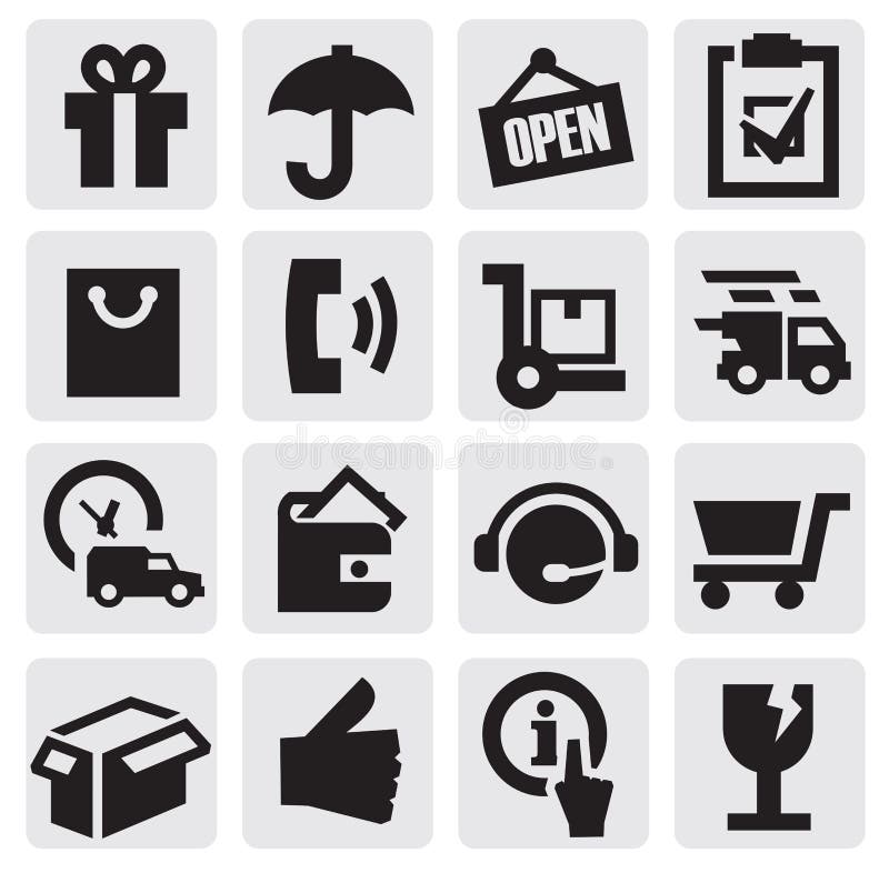 Shipping icons stock vector. Illustration of cargo, freight - 26643156