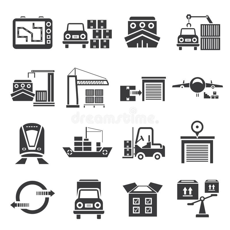 Shipping icons stock illustration. Illustration of cart - 36931911