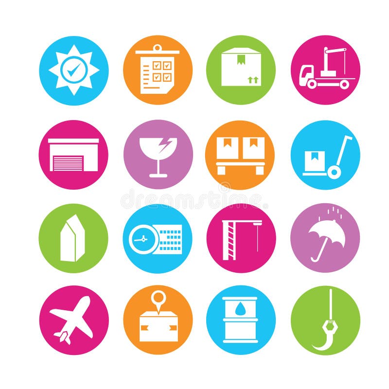 Shipping icons stock illustration. Illustration of icon - 36901251