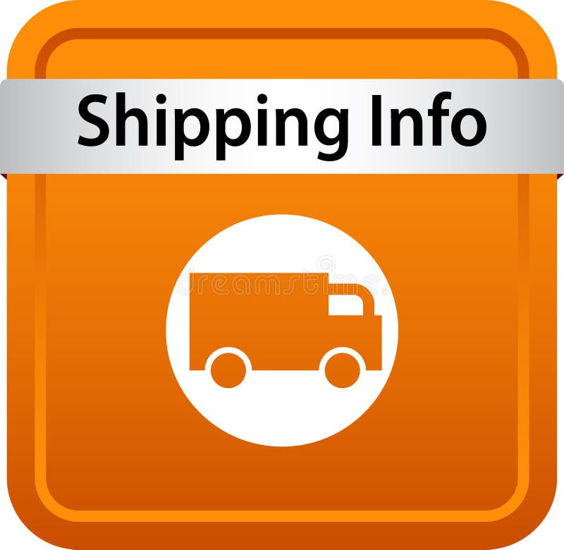Shipping Info Icon Web Button Stock Illustration - Illustration of ...