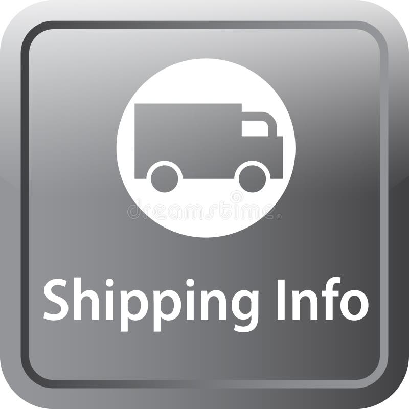 Shipping Info Icon Web Button Stock Illustration - Illustration of ...