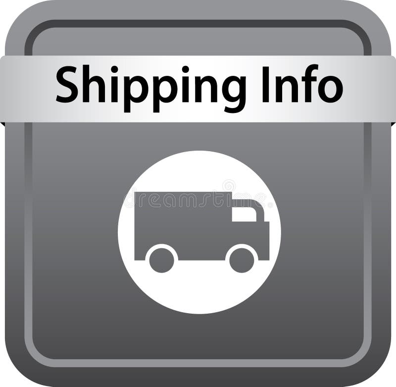 Shipping Info Icon Web Button Stock Illustration - Illustration of ...