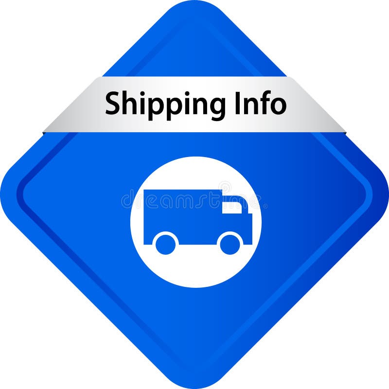 Shipping Info Icon Web Button Stock Illustration - Illustration of ...