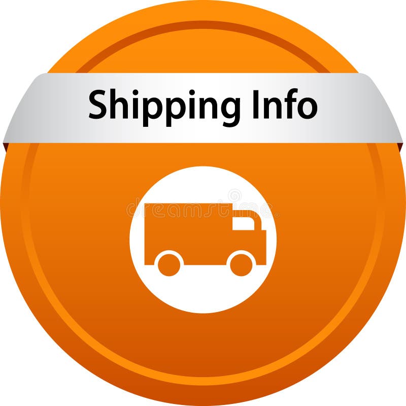 Shipping Info Icon Web Button Stock Illustration - Illustration of ...