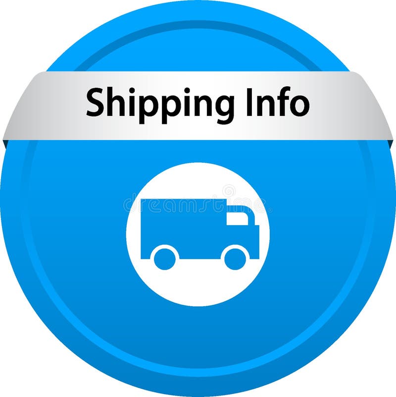 Shipping Info Icon Web Button Stock Illustration - Illustration of ...