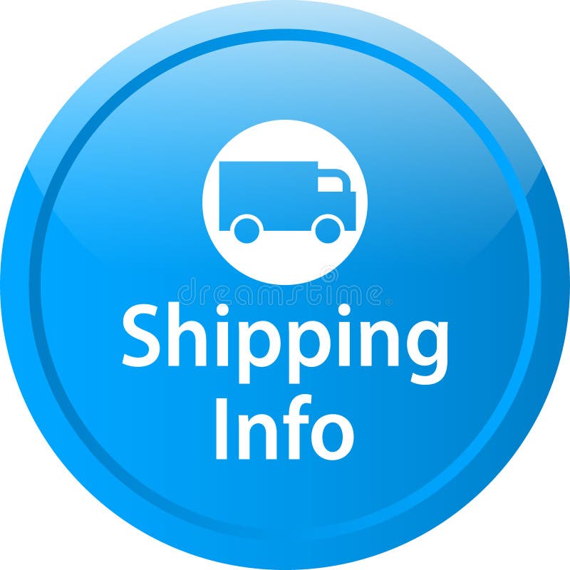 Shipping Info Icon Web Button Stock Illustration - Illustration of ...