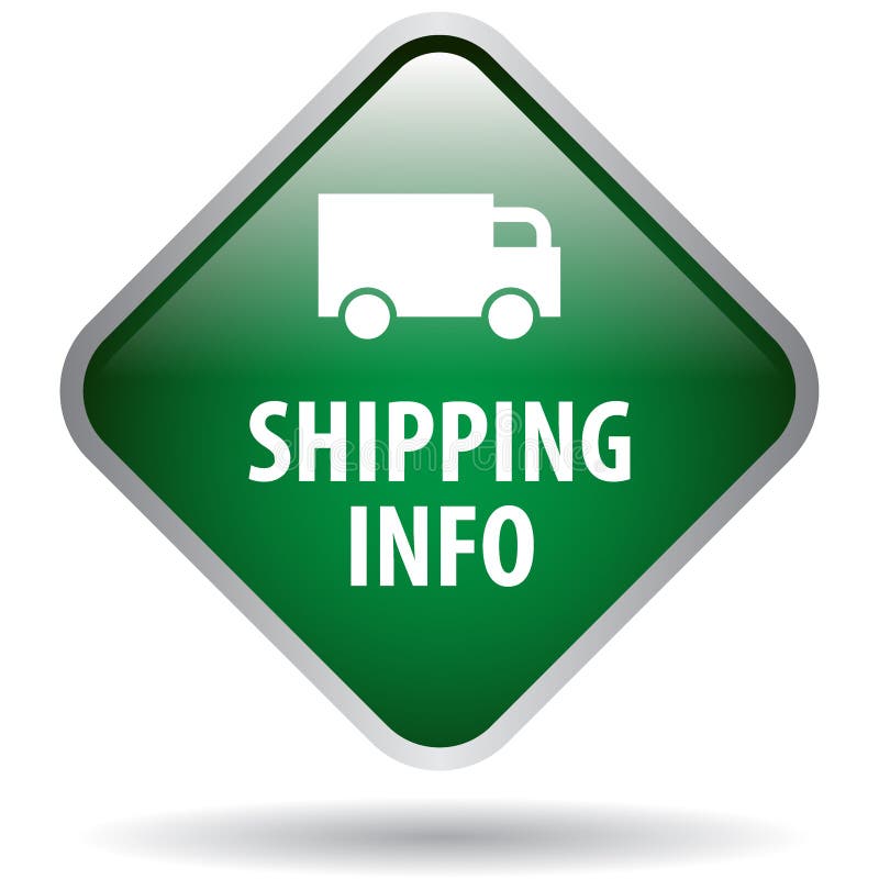 Shipping Info Icon Web Button Stock Illustration - Illustration of ...