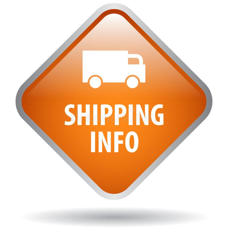 Shipping Info Icon Web Button Stock Illustration - Illustration of ...