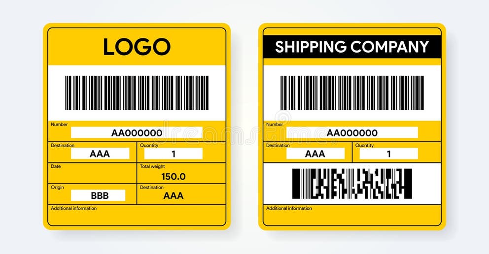 Shipping Label Template. Express Delivery. Transportation Priority ...