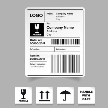 Fragile Shipping Labels Stock Illustrations – 761 Fragile Shipping ...