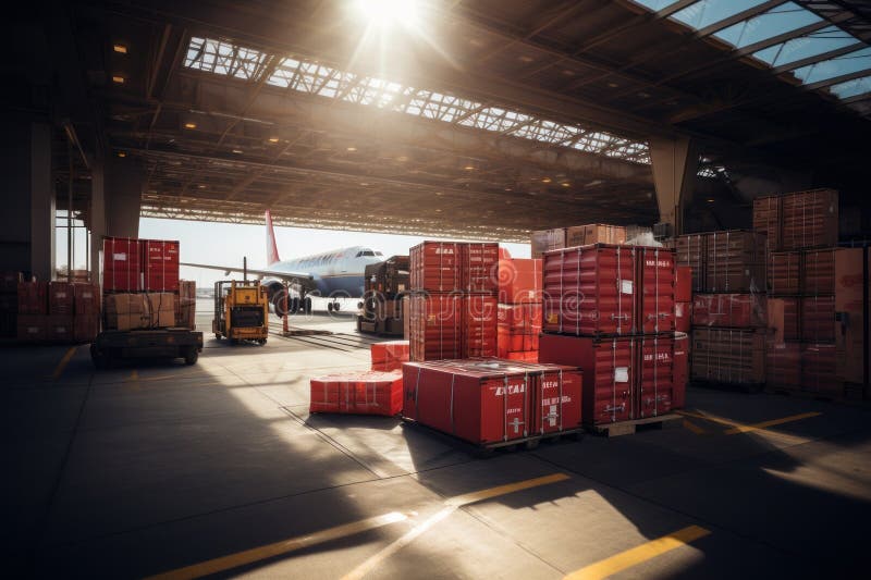 Shipping Logistic Business Concept. Cargo Plane Loading for Logistic ...