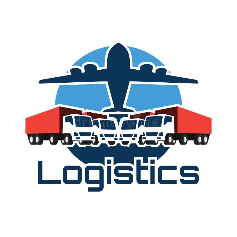Shipping Logistics Insignia Isolated on White Background, Vector ...