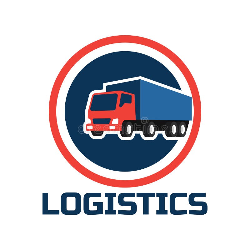 Shipping Logistics Insignia Isolated on White Background, Vector ...