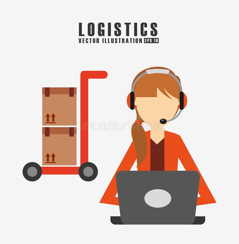 Shipping Logistics of Merchandise Design Stock Illustration ...