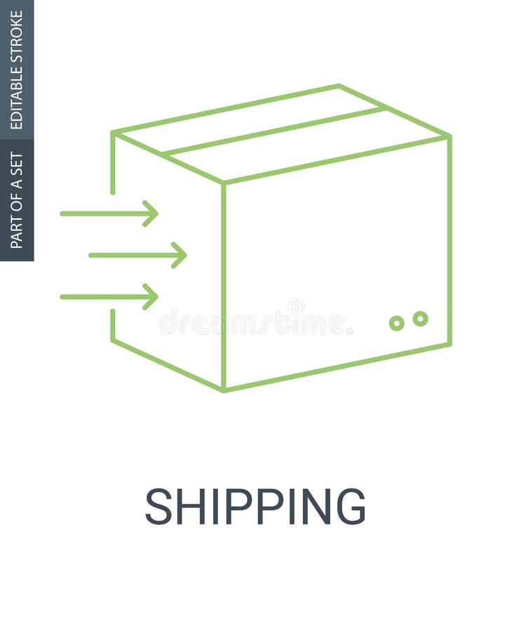Shipping outline icon stock vector. Illustration of vector - 138258231