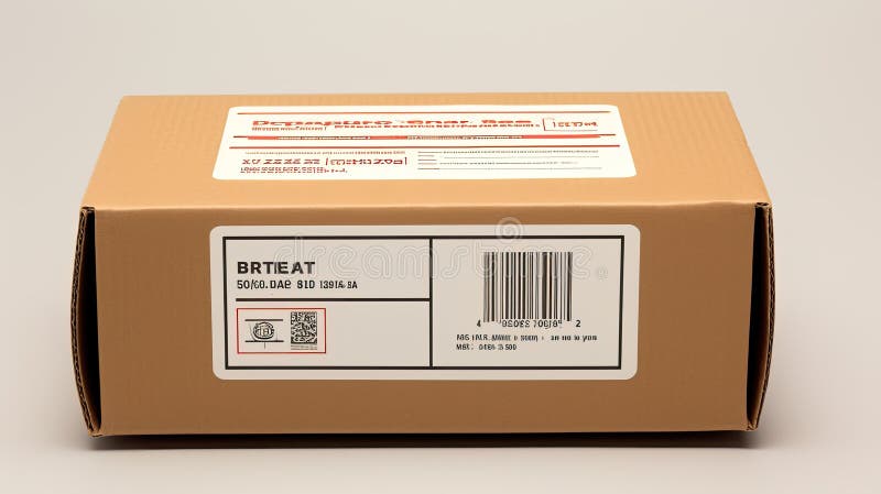 Shipping package label stock illustration. Illustration of dimensions ...