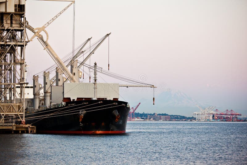 Shipping port stock image. Image of goods, mast, industrial - 10448261