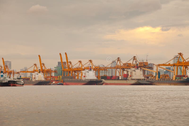 Shipping port stock photo. Image of heavy, large, delivery - 26843568