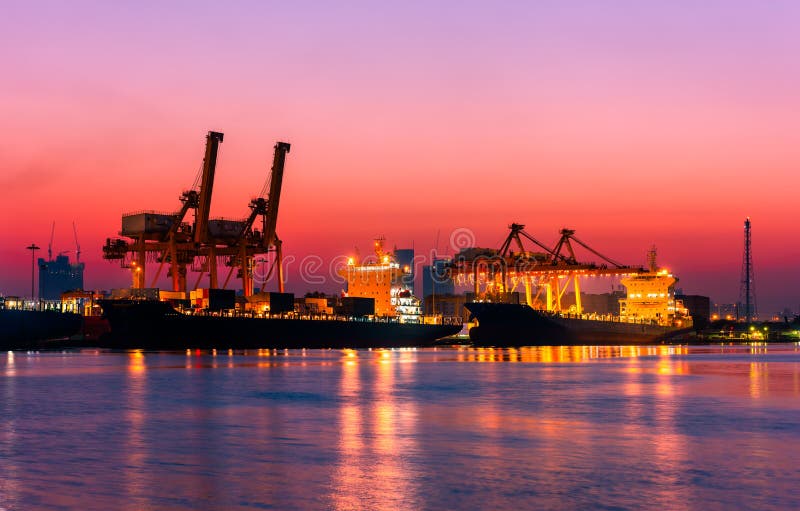 Shipping Port. Logistics and Transportation of International Import ...