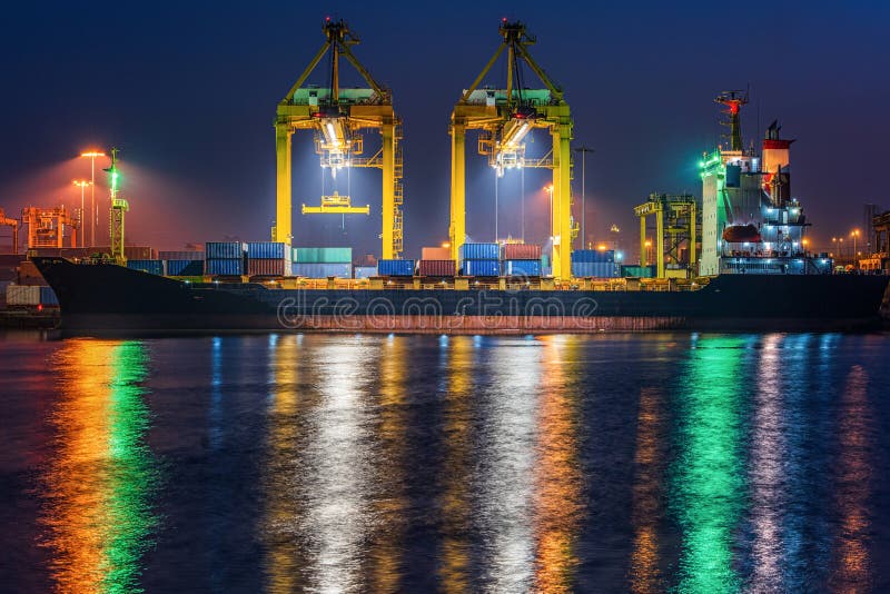 Shipping Port. Logistics and Transportation of International Import ...