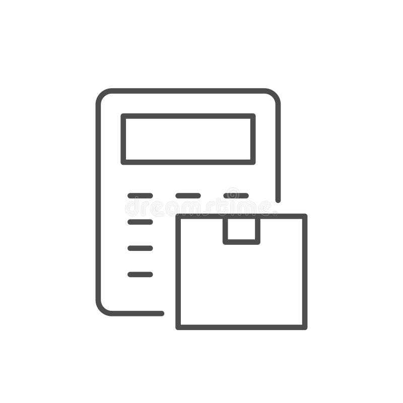 Shipping Price Calculation Line Icon Stock Vector - Illustration of ...