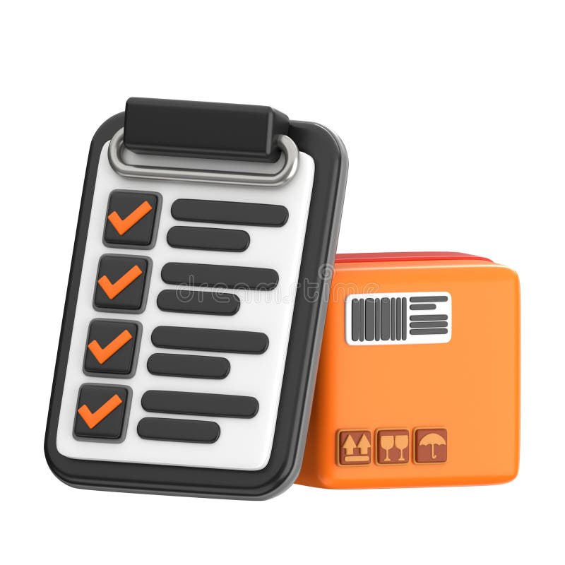 Shipping Report 3D Icon stock illustration. Illustration of ...