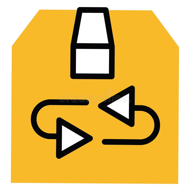 Shipping Return Icon with a Box and Arrow Sign Stock Vector ...