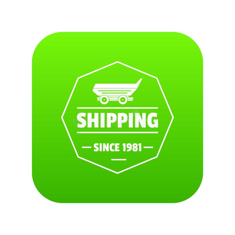 Shipping Service Icon Green Vector Stock Vector - Illustration of logo ...
