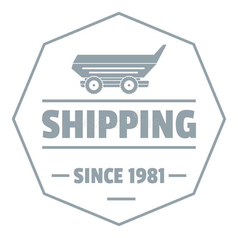 Shipping Service Logo, Simple Gray Style Stock Vector - Illustration of ...