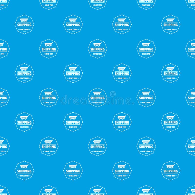 Shipping Service Pattern Vector Seamless Blue Stock Vector ...