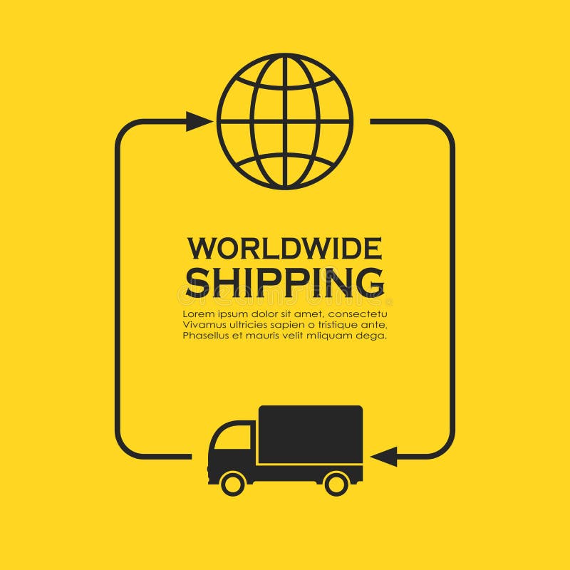 Sea Shipping Poster Template Set Stock Vector - Illustration of goods ...