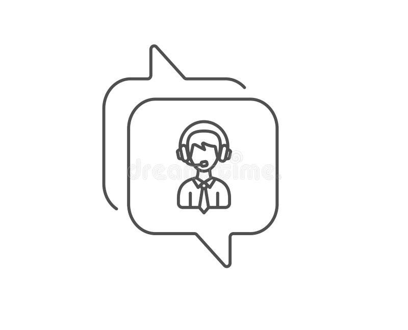 Shipping Support Line Icon. Delivery Manager. Vector Stock Vector ...