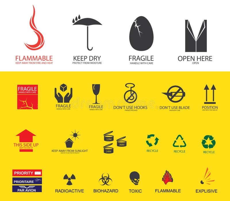 Shipping symbols stock illustration. Illustration of mark - 10627188