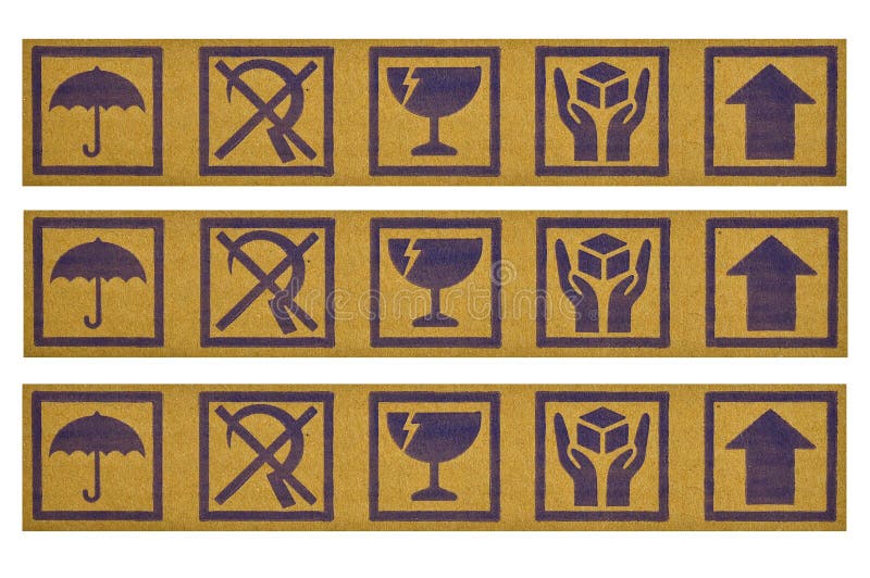 Shipping symbols stock photo. Image of conservation, cardboard - 15526800