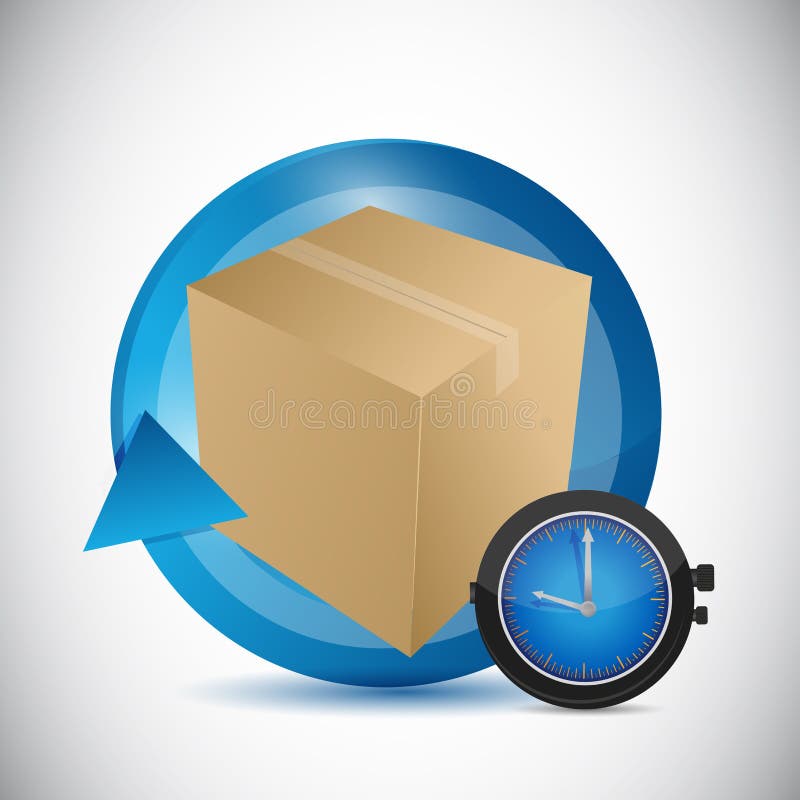 Shipping Time Business Icon Illustration Stock Illustration ...