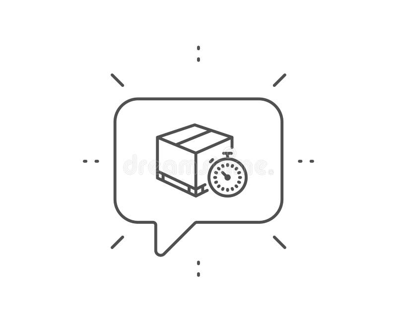 Shipping Tracking Line Icon. Delivery Timer. Vector Stock Vector ...
