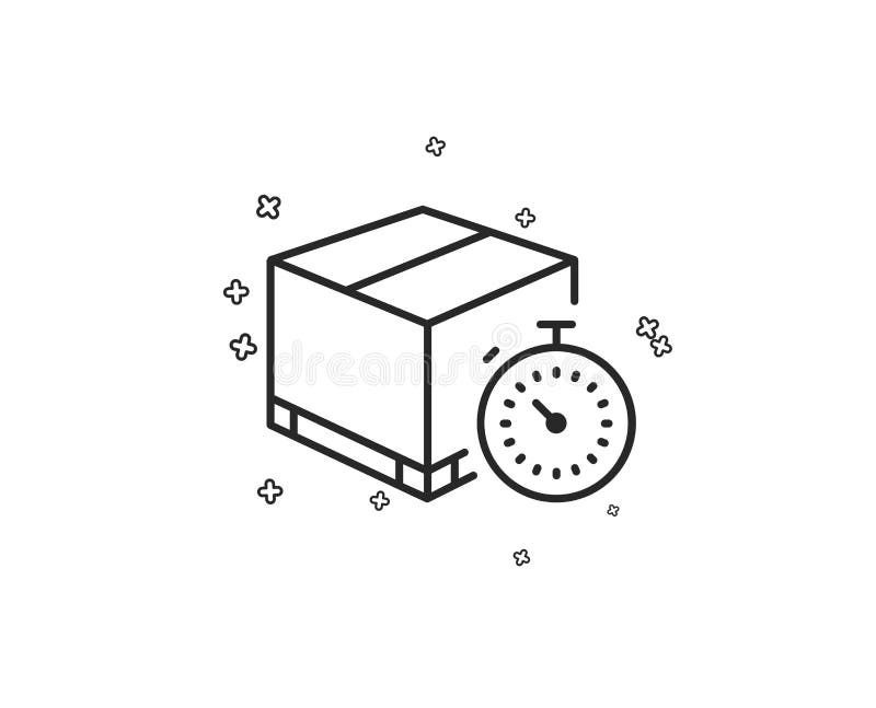 Shipping Tracking Line Icon. Delivery Timer. Vector Stock Vector ...