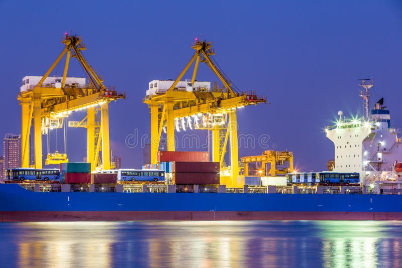 Shipping Working Loading Containers Stock Image - Image of delivery ...